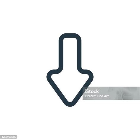 스마트 폰 Ui Ux 부품 개념에서 아이콘 벡터를 다운로드합니다 다운로드 편집 가능한 스트로크의 얇은 선 그림입니다 웹 및 모바일 앱 로고 인쇄 미디어에 사용할 선형 기호를