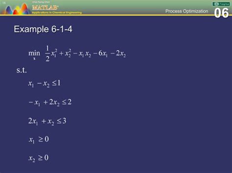 Ch 06 Matlab Applications In Chemical Engineering 陳奇中教授教學投影片 Ppt