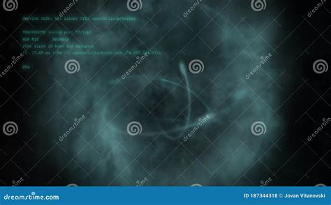 Futuristic Hud Interface And Hacker Code Running Down A Computer Screen Terminal Stock Footage