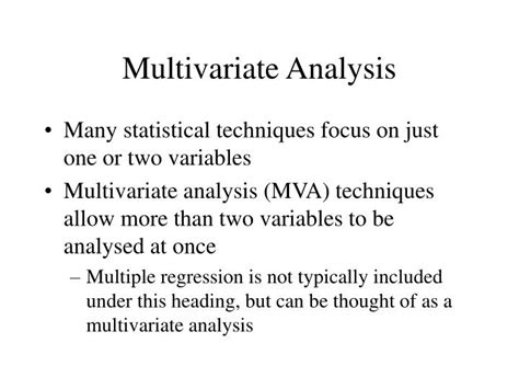 PPT Multivariate Analysis PowerPoint Presentation Free Download ID 4551198