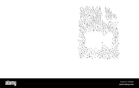 3d Rendering Of Nails In Shape Of Symbol Of Paper With Bent Corner And