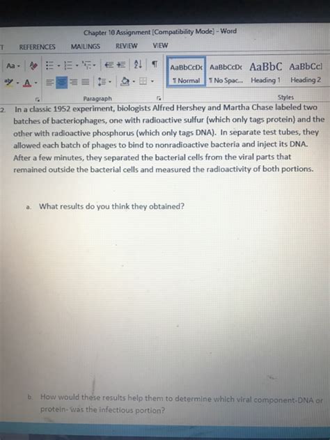 Solved Chapter Assignment Compatibility Model Word T Chegg