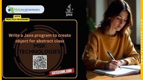 Write A Java Program To Create Object For Abstract Class