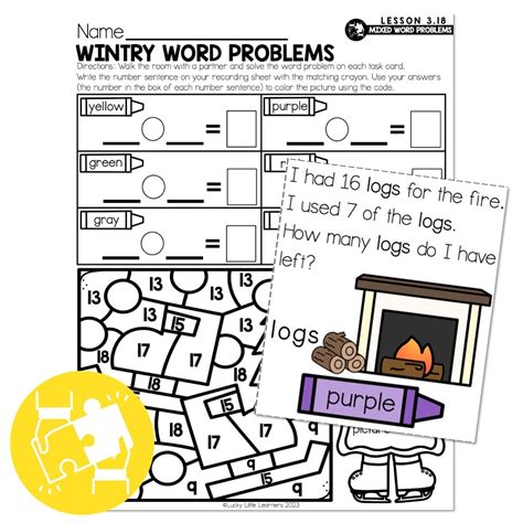 Lucky To Learn Math 1st Grade Lesson 318 Mixed Word Problems Within 20 Collaboration