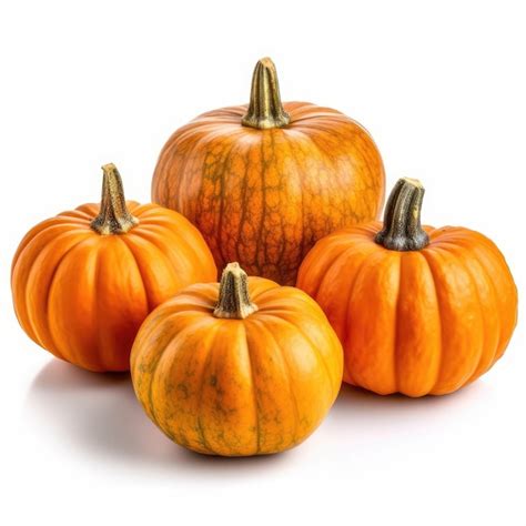 Premium Ai Image Pumpkins Isolated On White Background Generative Ai