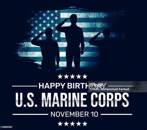 경례와 미국 국기를 배경으로 한 미 해병대 벽지의 생일을 축하합니다 해병대 생일 배경 디자인 관찰 미 해병대에 대한 스톡 벡터 아트 및 기타 이미지 Istock