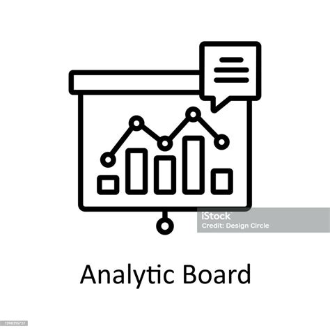 분석 보드 벡터 개요 아이콘 디자인 그림입니다 흰색 배경 Eps 10 파일의 데이터 분석 기호 0명에 대한 스톡 벡터 아트 및 기타 이미지 Istock