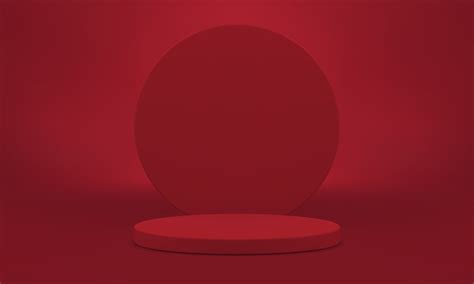 연단 빨간색 3d 실린더 기초 벽 디스플레이 무대 제품 프리젠 테이션 현실적인 벡터 0명에 대한 스톡 벡터 아트 및 기타 이미지