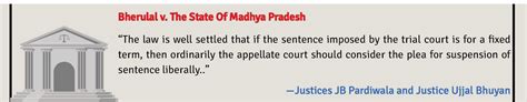 Liberal Approach Towards Suspension Of Sentence