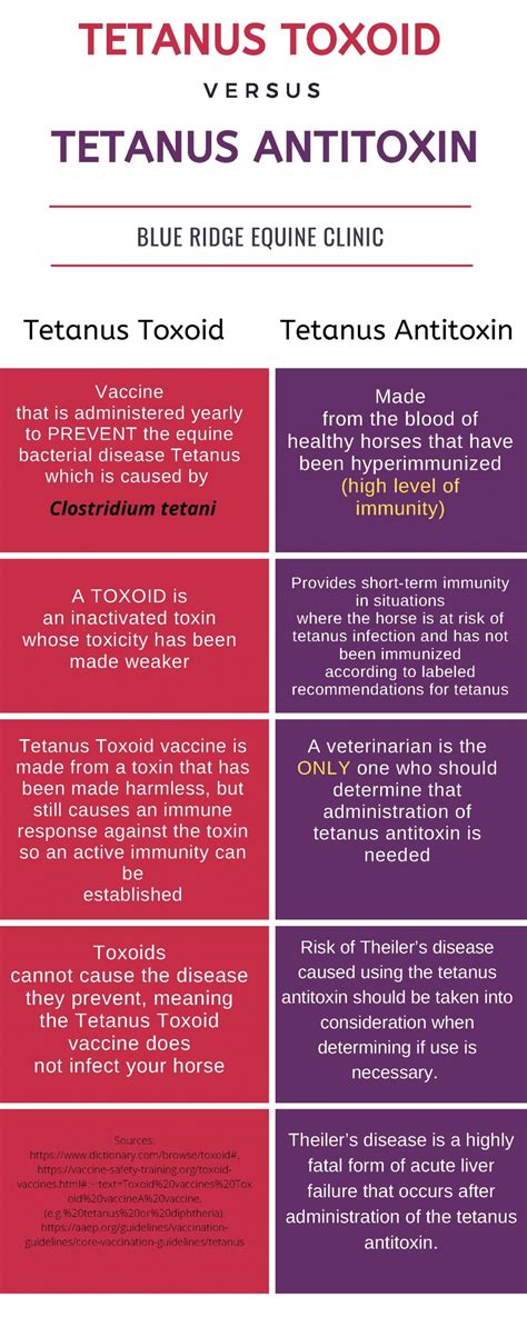 Tetanus Toxoid Vs Tetanus Antitoxin Blue Ridge Equine Clinic