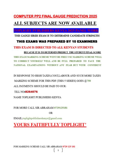 Computer Pp2 Final Gauge Prediction 2025 Pdf Curriculum Ellipsis