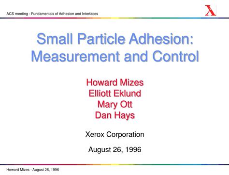 PPT Small Particle Adhesion Measurement And Control PowerPoint Presentation ID 2948199