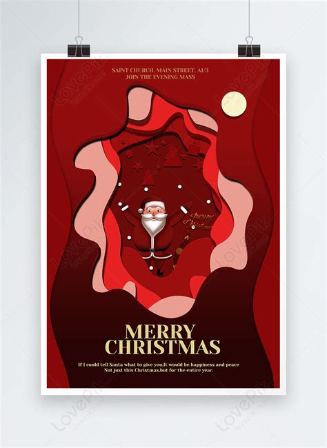 종이 컷 산타 클로스 포스터 이미지 사진 465582542 무료 다운로드