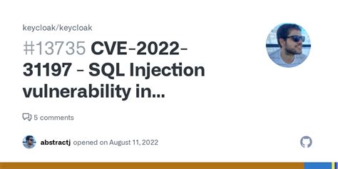 Cve 2022 31197 Sql Injection Vulnerability In Orgpostgresqlpostgresql · Issue 13735