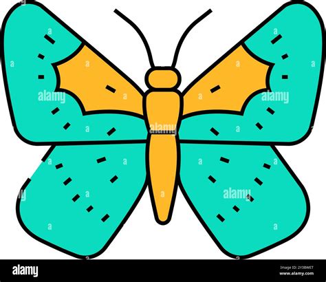 Mormon Metalmark Insect Icon Color Illustration Stock Vector Image And Art Alamy