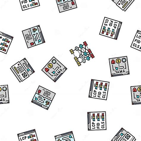 Seo Digital Optimization Strategy Seamless Pattern Vector Stock Illustration Illustration Of