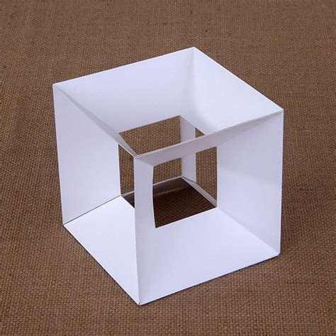 Geometric Paper Art Cube Sculpture