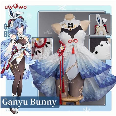 UWOWO Exclusive Genshin Impact Fanart Ganyu Bunny Suit Cosplay Cute Costume Ganyu Hutao Keqing