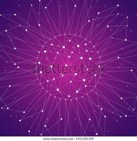 Geometric Pattern Connected Lines Dots Vector Stock Vector Royalty Free 1451281349 Shutterstock