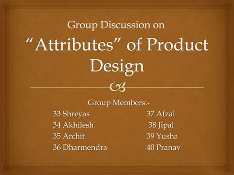 Attributes In Product Design Pptx Design Fine Art