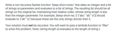 Solved Write A Non Recursive Racket Function Chegg