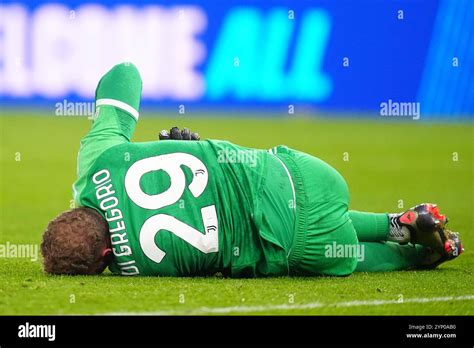 Juventus Goalkeeper Michele Di Gregorio On The Floor After A Possible