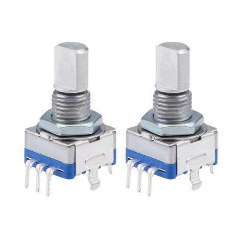 360 Degree Rotary Encoder Code Switch Digital Ec11 7 Pins 15mm D Shaft