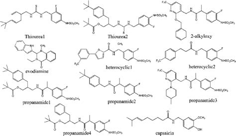 Eleven Trpv1 Antagonists Binding In The Trpv1 Homology Model From The Download Scientific
