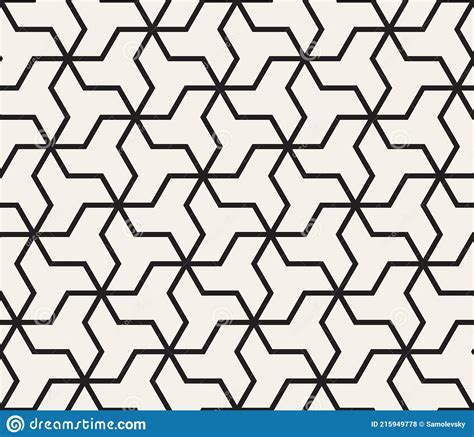 Vector Seamless Geometric Pattern Simple Abstract Thin Lines Lattice Repeating Stylish Triple