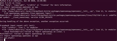 Error Import In Linux Ubuntu Issue Zhuminjie Openseespy Github