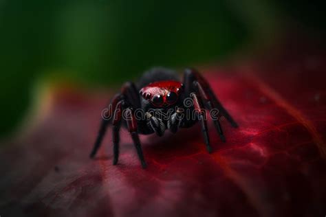 Super Macro Image Of Jumping Spider Neural Network Ai Generated Stock Illustration