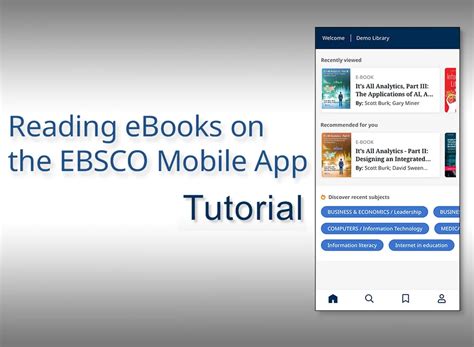 Ebsco Connect Tutorials Ebsco Ebooks On The Ebsco Mobile App Tutorial On Vimeo