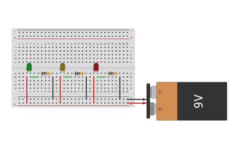Circuit Design Multiple Led And Resistor In A Parallel Circuit Tinkercad