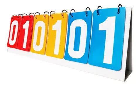 Scoreboard Portable 6 Digits Flip Scoreboard Red Yellow Blue Mercadolivre