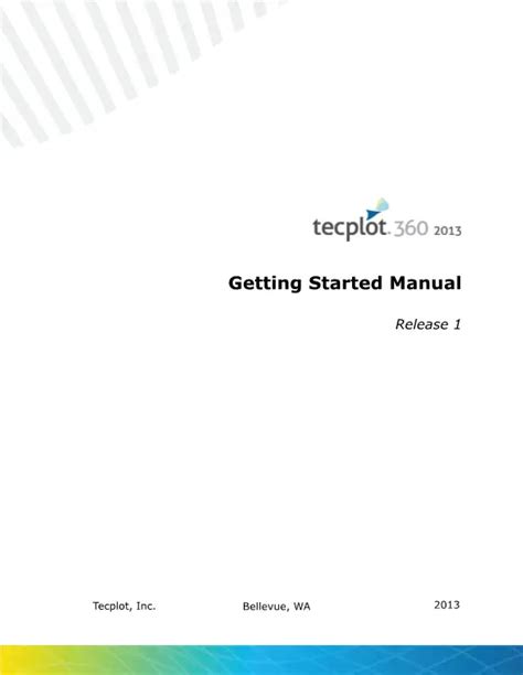 Tecplot 360 Getting Started Manual Docslib