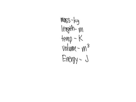 Solved What Si Units Are Used For Measuring The Following Quantities For Derived Units Express
