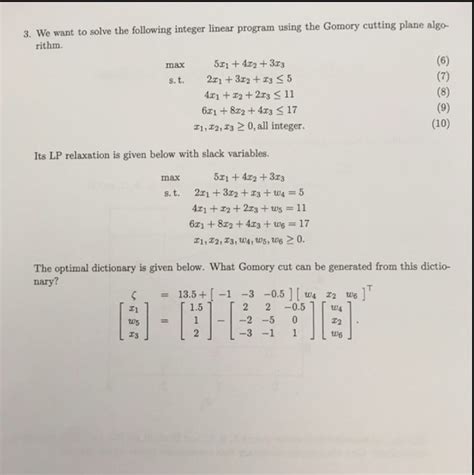 Solved 3 We Want To Solve The Following Integer Linear
