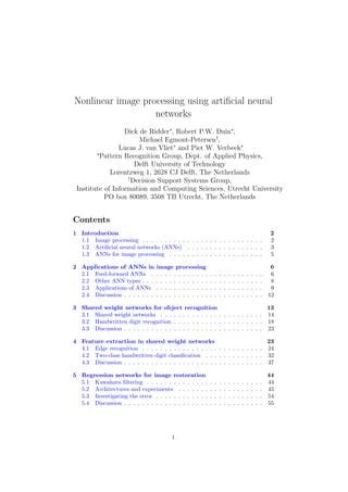 Nonlinear Image Processing Using Artificial Neural PDF