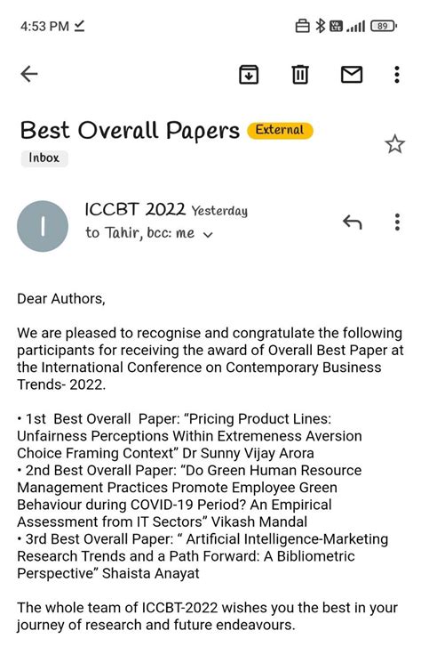 Vikash Mandal On Linkedin Delighted To Share My First Achievement As A Research Scholar I Have…