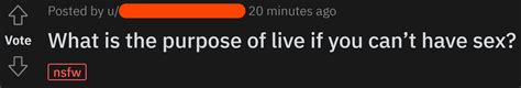 No Sex Life Has No Purpose Rredditmoment