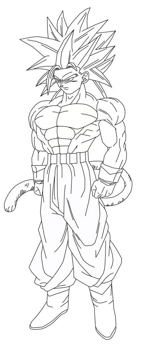 Raddock Ssj Lineart By Gothax On Deviantart