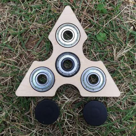 Wooden Triangle Shape Fidget Spinner Costume Mascot World