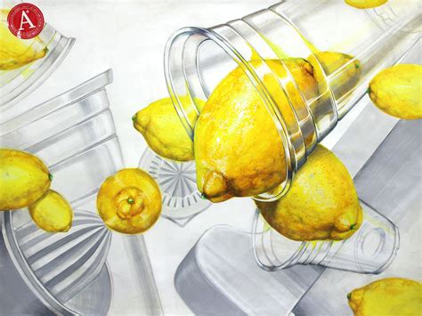 시각미술학원 비커 과일 그림 그림 디자인