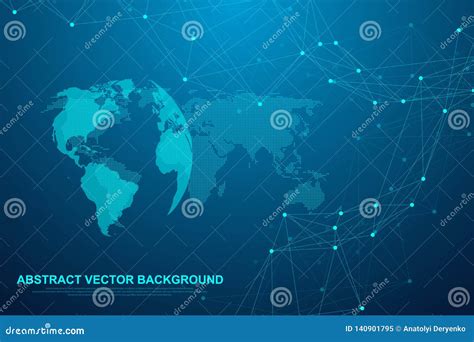 Global Structure Networking And Data Connection Concept Social Network Communication In The