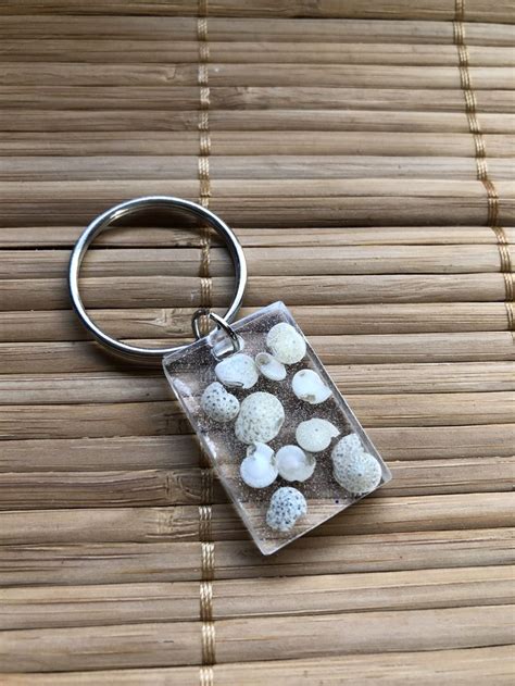 Sea Shell Keychain Sea Glass Keychain Keychain Sea Glass