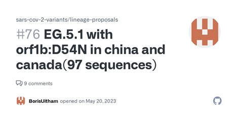 Eg51 With Orf1bd54n In China And Canada46 Sequences · Issue 76