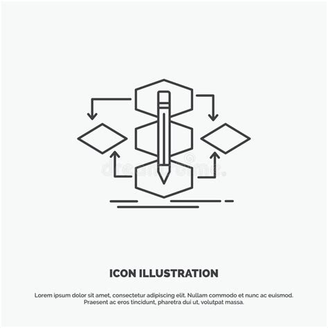 Algorithm Design Method Model Process Icon Line Vector Gray Symbol For Ui And Ux Website