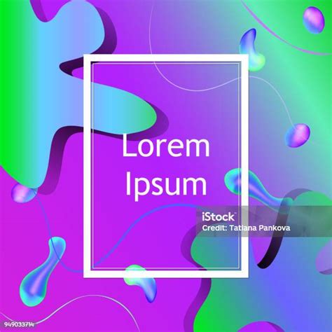 액체 형태와 추상적인 배경입니다 녹색과 자주색 색상입니다 3차원 형태에 대한 스톡 벡터 아트 및 기타 이미지 3차원 형태