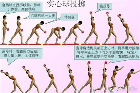 图实心球动作要领图解 三大点教你掌握正确技术 实心球动作要领图解 伊秀美体网 yxlady