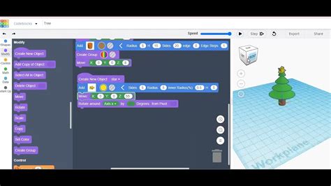 Christmas Tree In Thinkercad Codeblocks Youtube